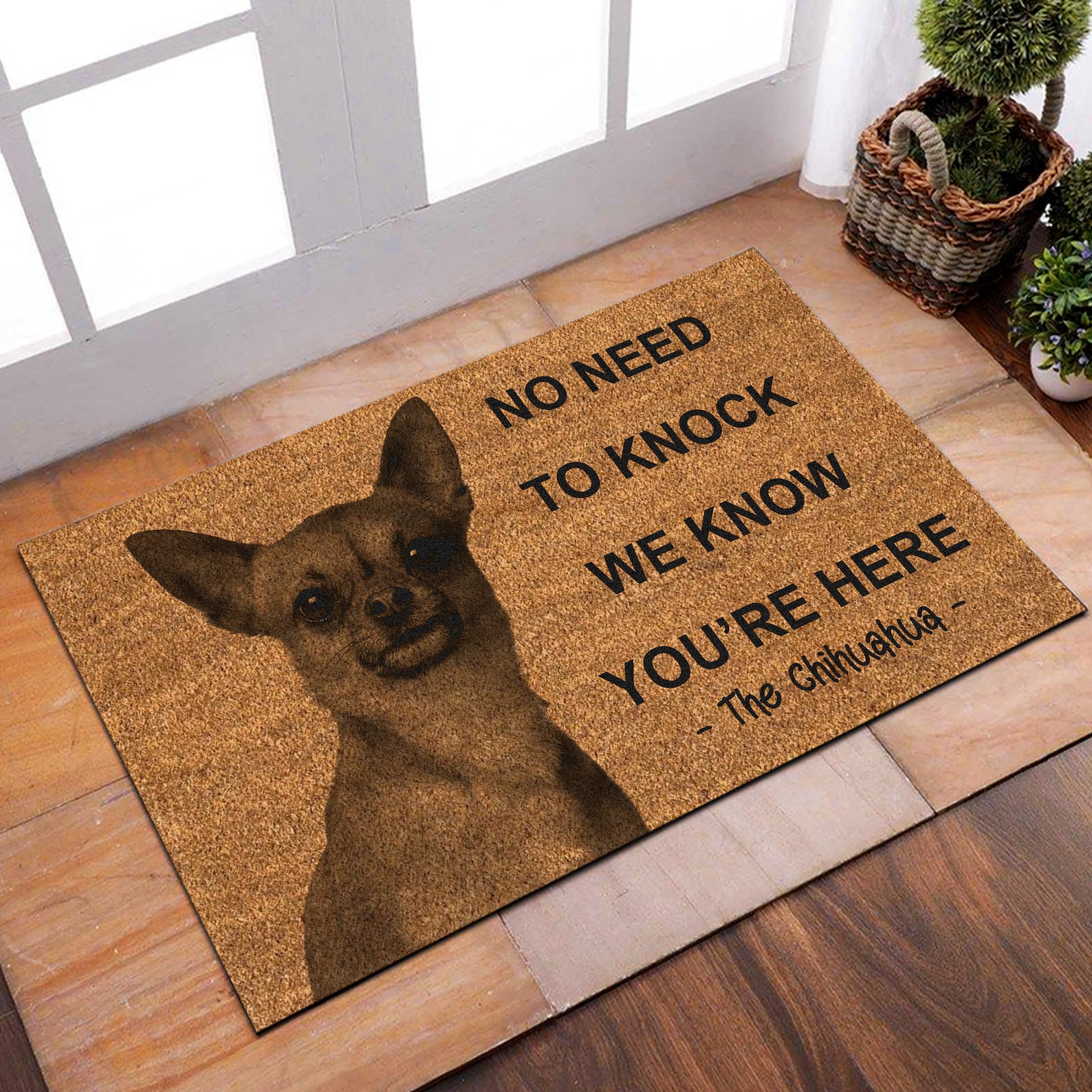 Custom Chihuahua Doormat, Personalized Doormat, Chihuahua Rug, Custom ...