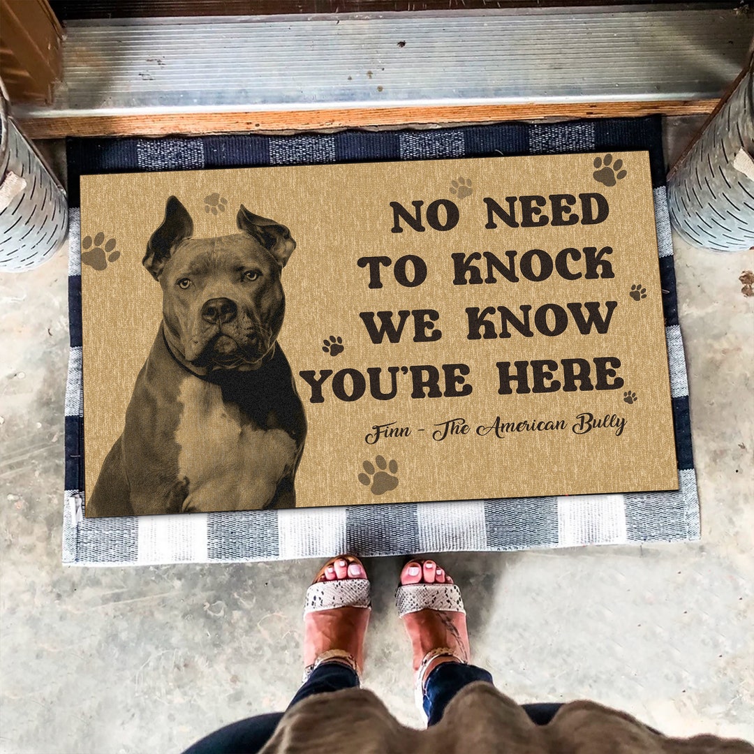 Custom American Bully Doormat, Personalized America Bully Rug, Custom ...