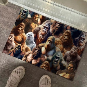 Bigfoot Doormat, Bigfoot Rug, Bigfoots Mat, Bigfoot Decor, Bigfoot ...