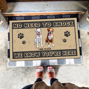 Custom Boxer Rug, Boxer Personalized Doormat, Boxer Doormat, Custom Dog ...