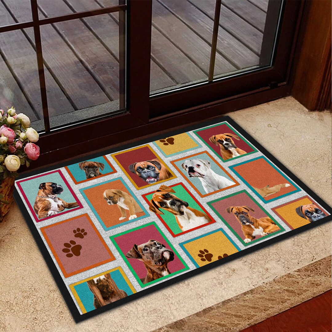 Boxer Rug, Boxer Mat, Boxer Personalized Doormat, Dog Aesthetic Doormat ...