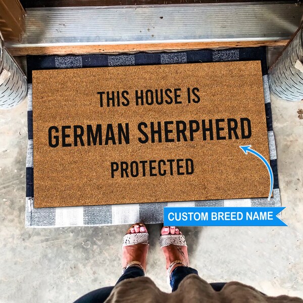 German Shepherd Front Door Mat - Etsy