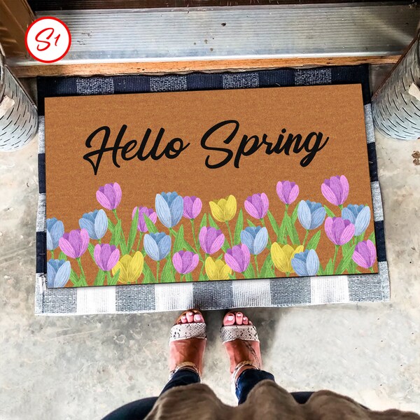 Hello Welcome Mat - Etsy