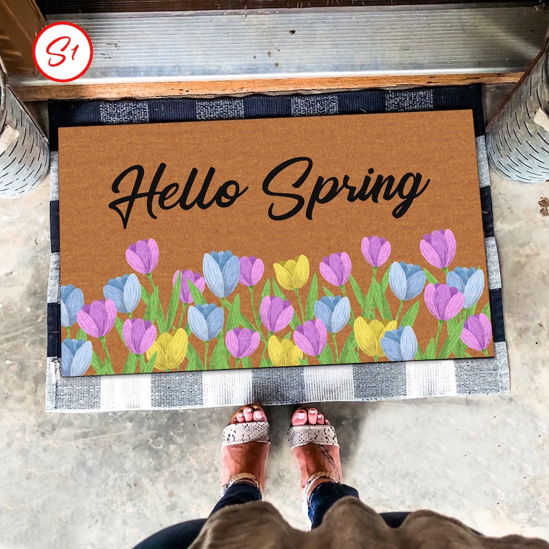 Spring Doormat - Etsy
