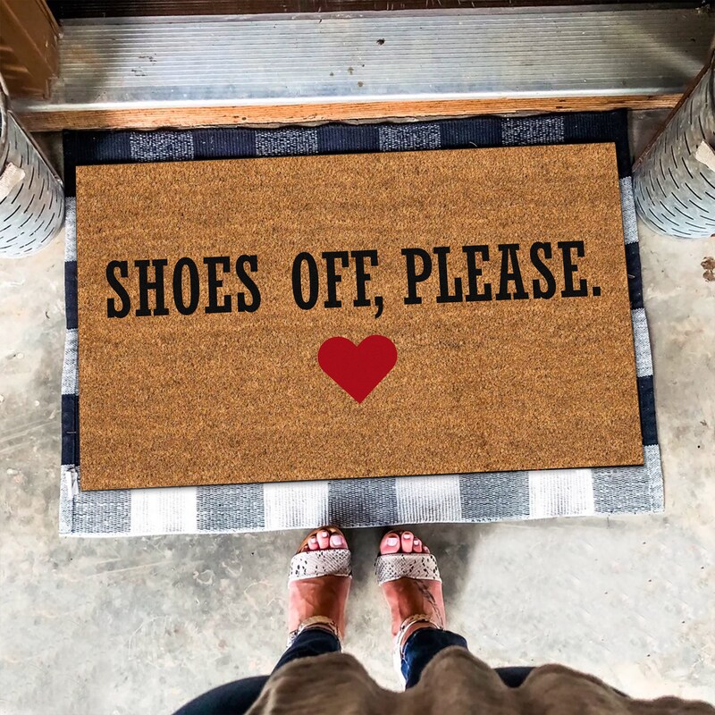 Shoes off Doormat - Etsy