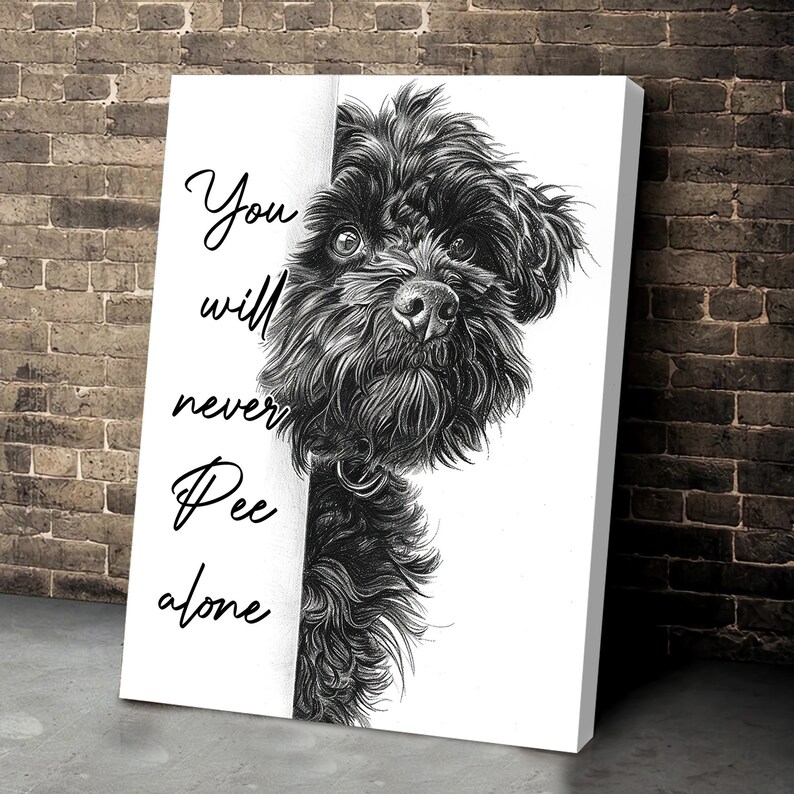 Funny Cockapoo You Will Never Pee Alone, Funny Dog Poster, Funny ...
