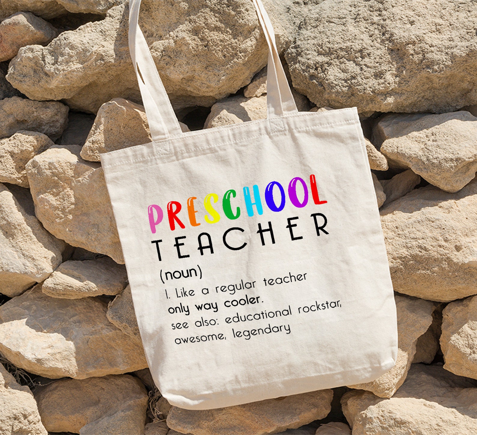 Preschool Teacher Tote Bag, Kindergarten Teacher Tote Bag, Thank You ...