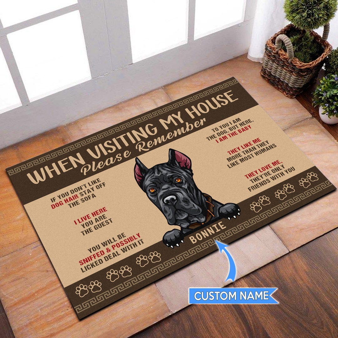 Custom Cane Corso Rug, Cane Corso Personalized Doormat, Cane Corso ...