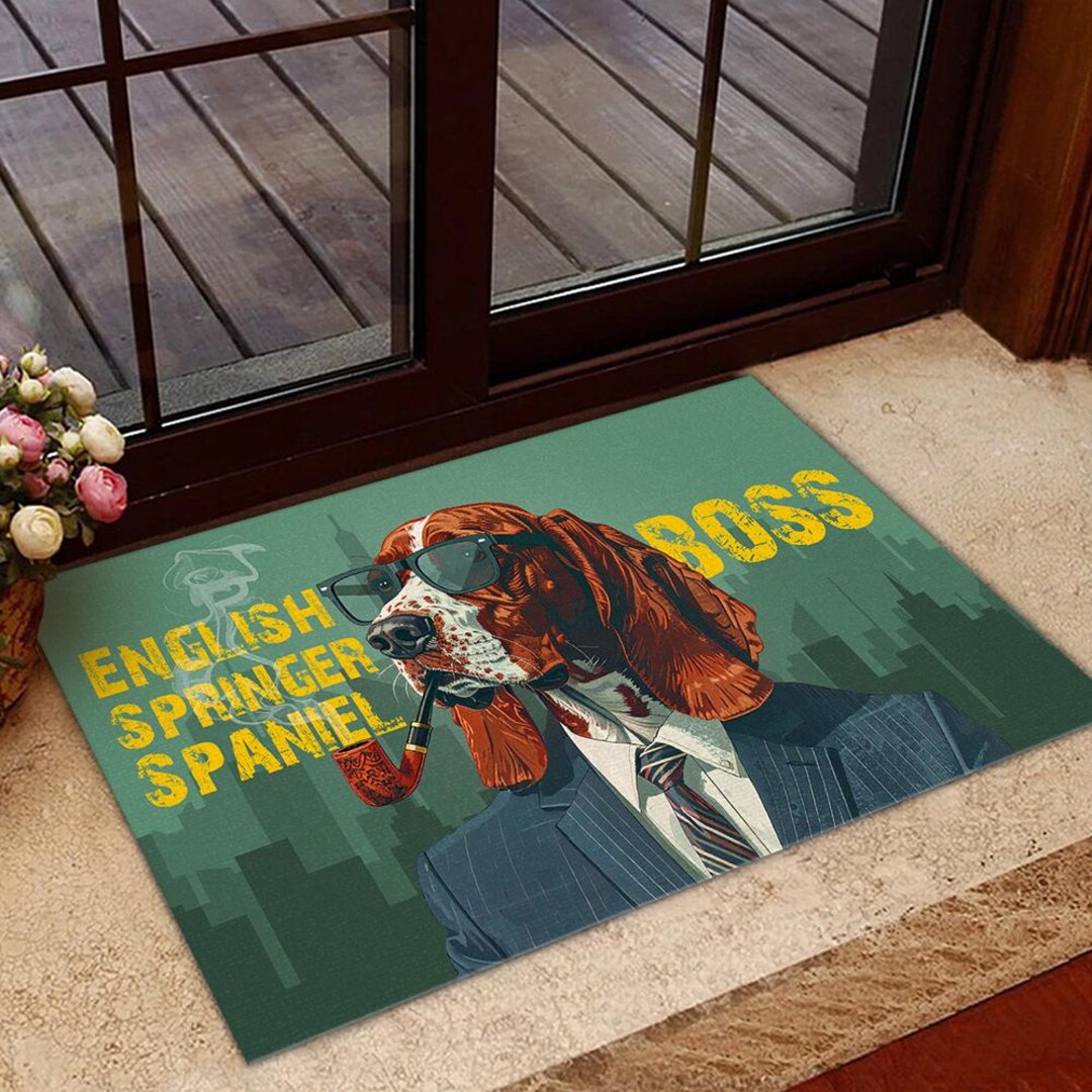 English Springer Spaniel Boss Doormat, Springer Spaniel Rug, Springer ...