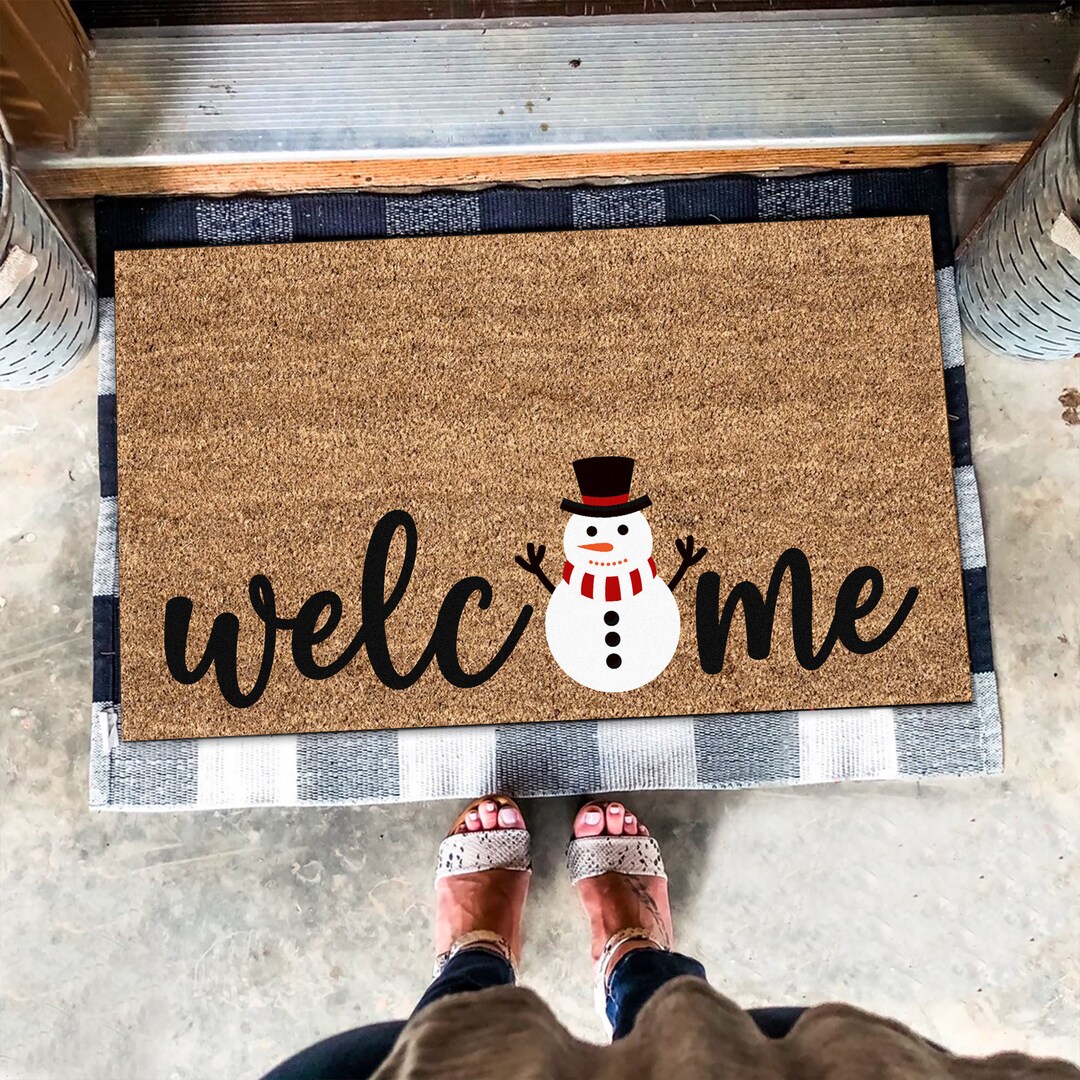 Snowman Doormat, Winter Doormat, Welcome Christmas Doormat, Patio Decor ...