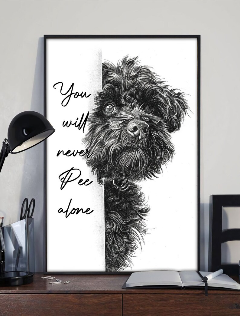 Funny Cockapoo You Will Never Pee Alone, Funny Dog Poster, Funny ...