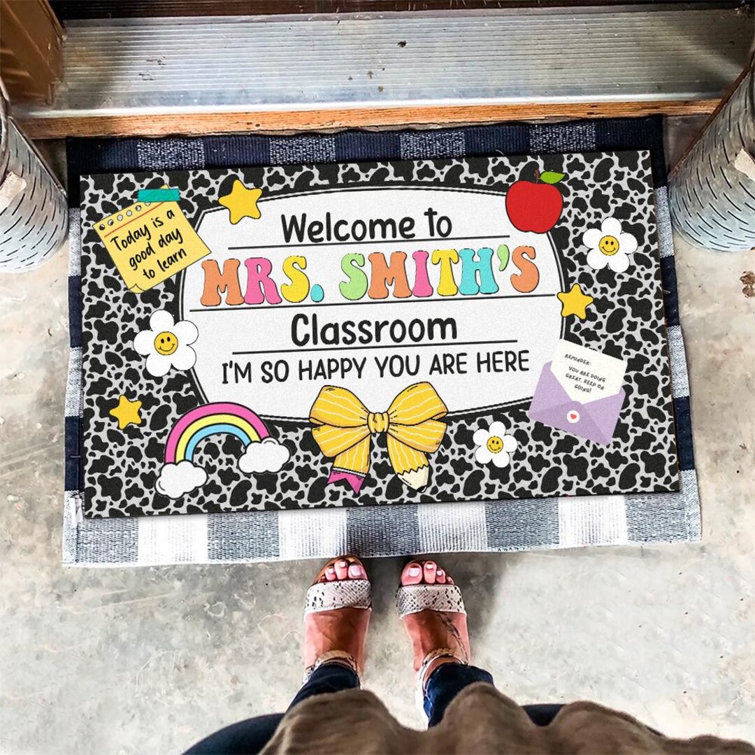 Teacher Classroom Doormat, Classroom Welcome Mat, Back to School Gift ...