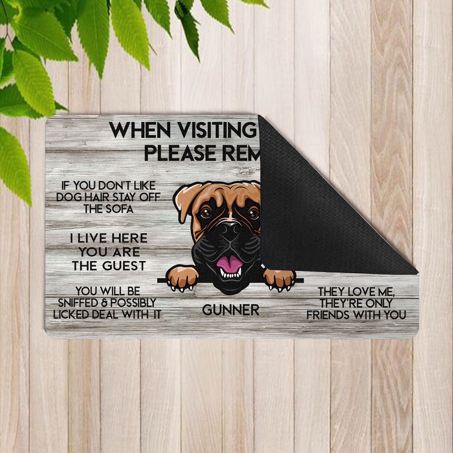 Boxer Rug Boxer Mat Boxer Personalized Doormat Visiting My | Etsy