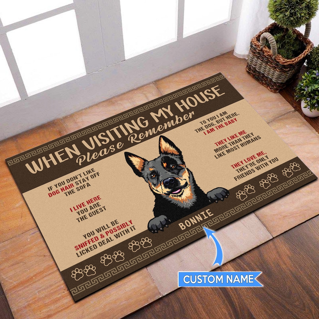 Australian Cattle Dog Doormat, Australia Cattle Dog Rug, When Visiting ...