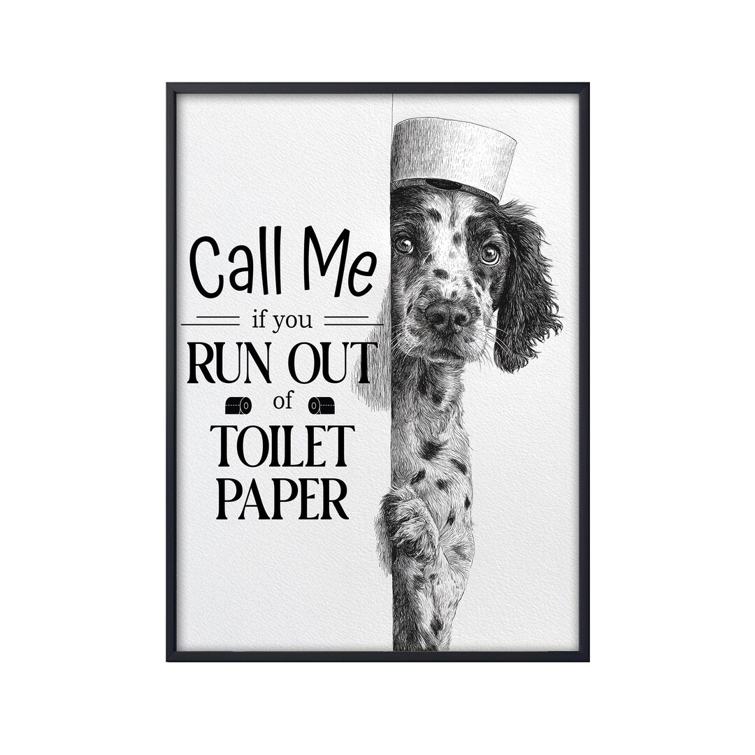 Funny English Setter Run Out of Toilet Paper Canvas, Call English ...