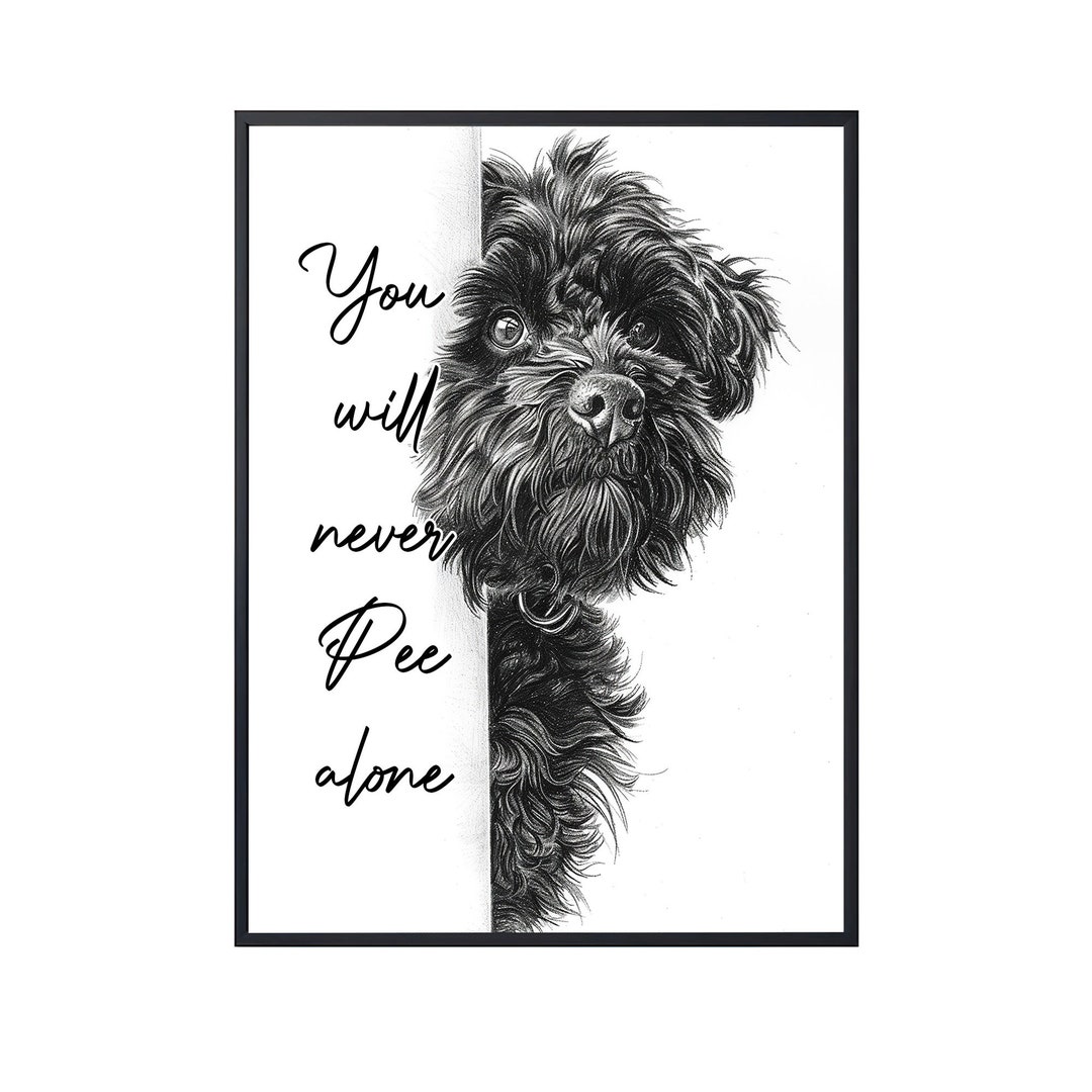 Funny Cockapoo You Will Never Pee Alone, Funny Dog Poster, Funny ...