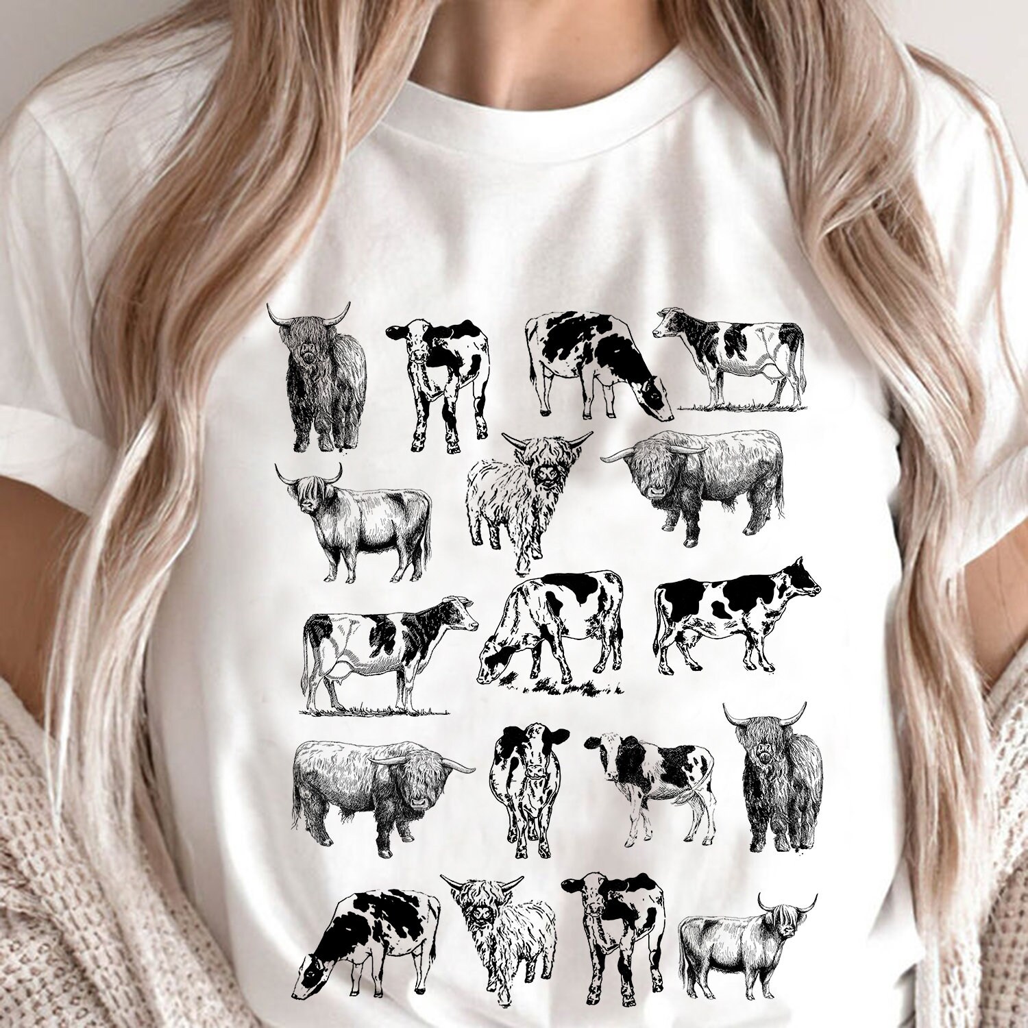 Farm Cow T-shirt Farm T-shirt Cow T-shirt Farm Cow - Etsy