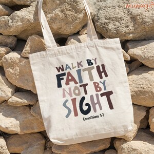 Faith Christian Tote Bag, Bible Verse Tote Bag, Christian Tote Bag ...