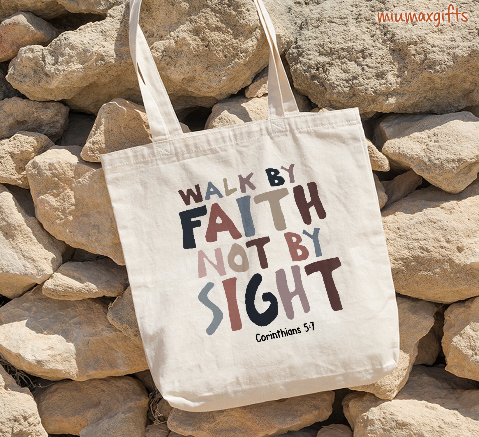 Faith Christian Tote Bag, Bible Verse Tote Bag, Christian Tote Bag ...