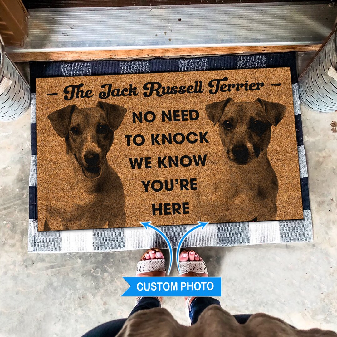 Custom Jack Russell Terrier Doormat, Personalized Doormat, Custom Dog ...
