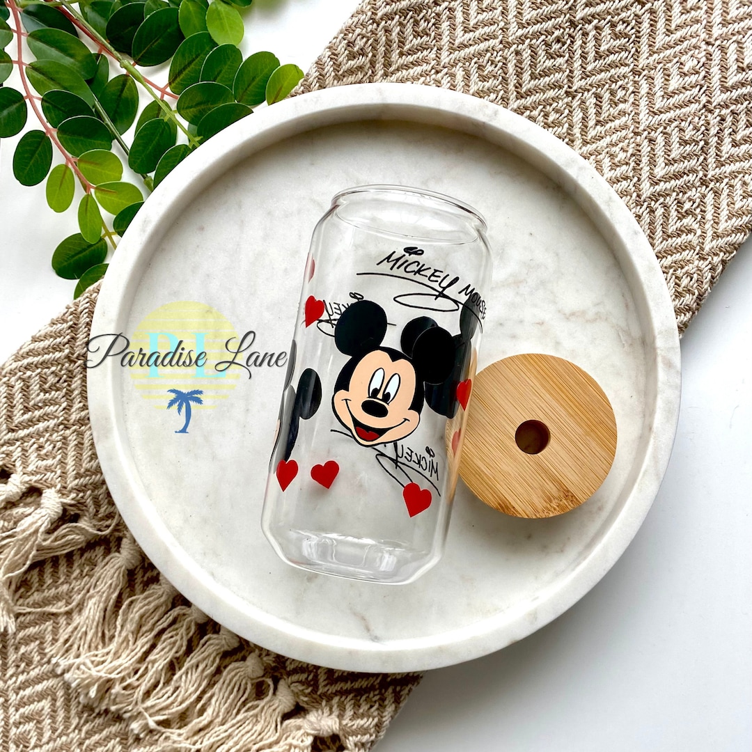 Signature Mickey Mouse Beer Glass Can 16oz - Etsy