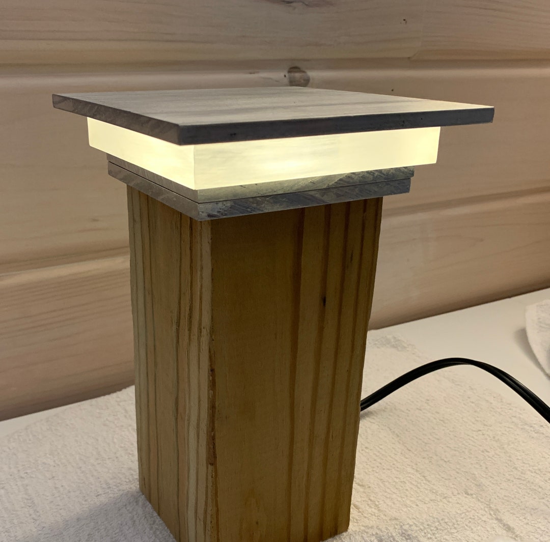 Modern Solid Aluminum/acrylic Handmade Landscape Light - Fence Post Cap ...