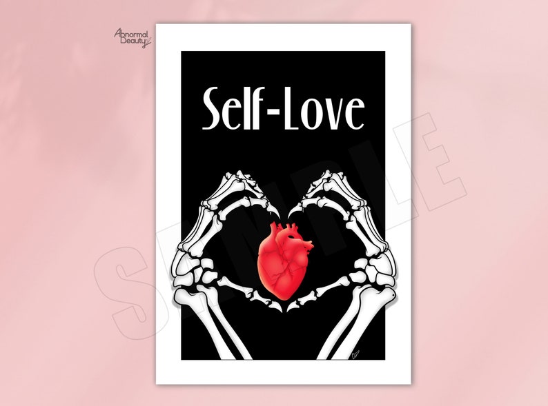Poster de amor propio, Poster corazón, Art Print amor propio, Poster ...