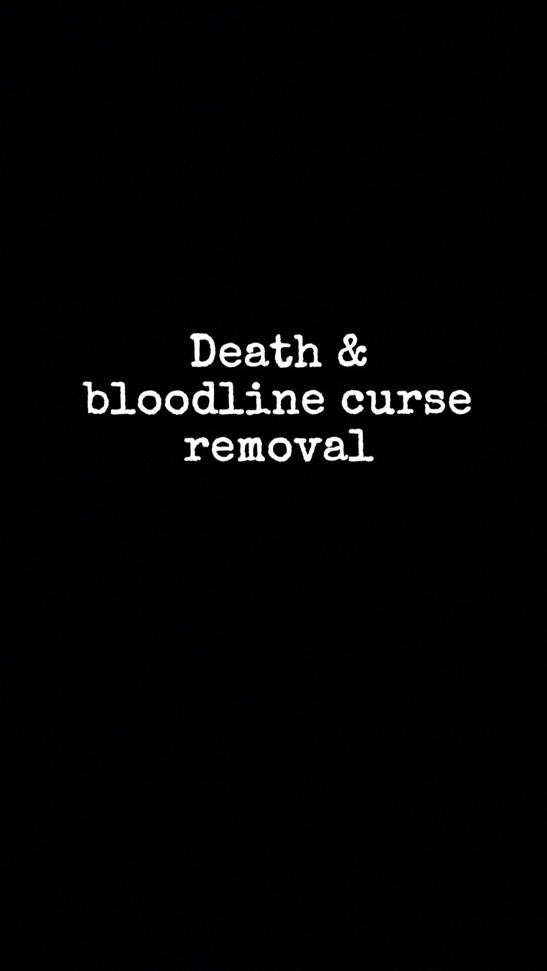 Death Curse Removal/ Bloodline Curse Removal Spell. - Etsy