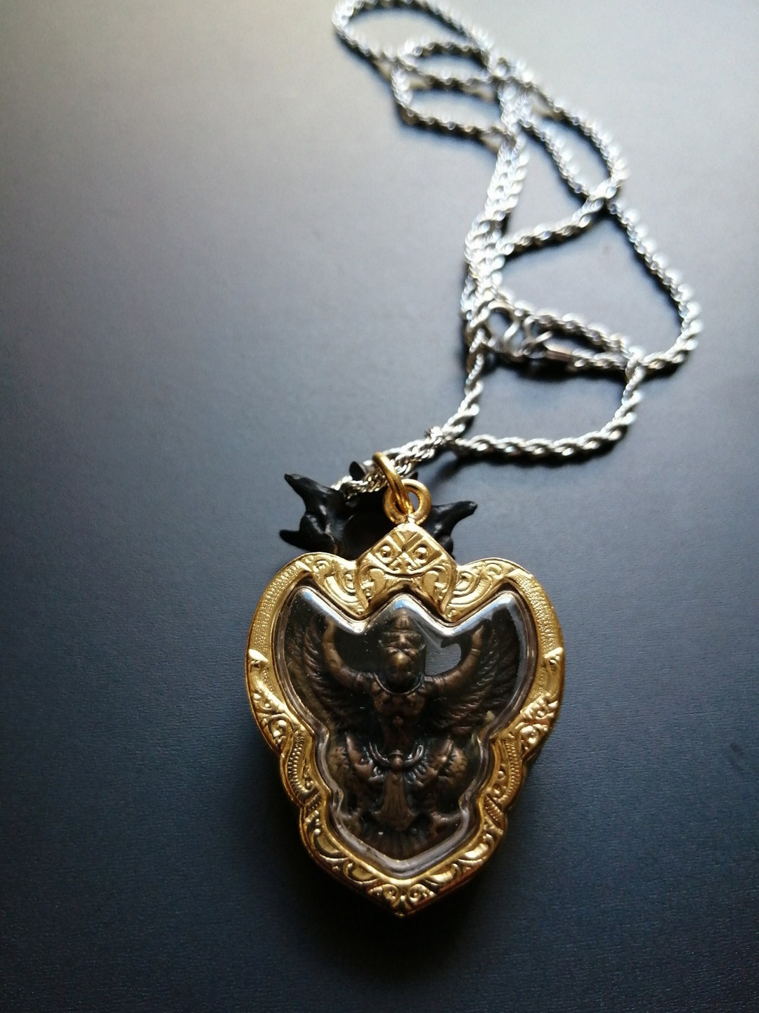Garuda Talisman Chain Necklace- Powerful Amulet Pendant - Boho Jewels ...