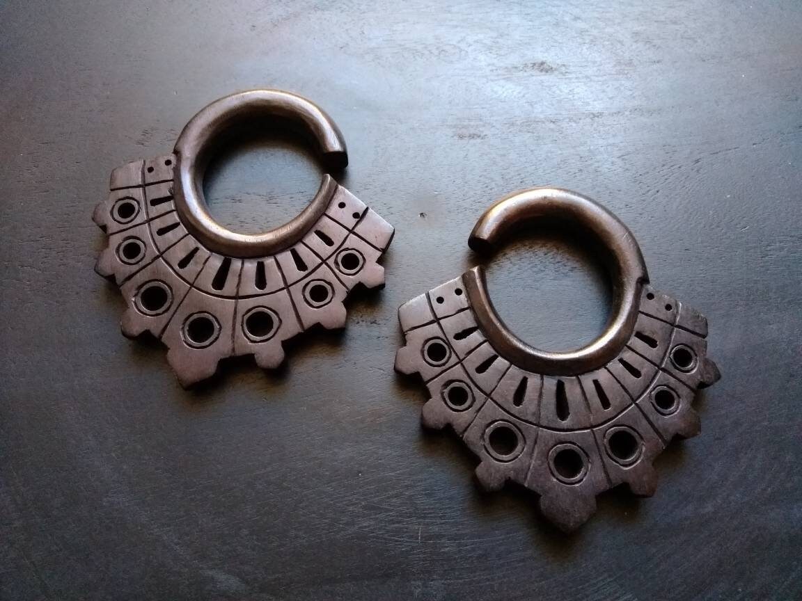 Arang Wood Ear Expanders 10mm 00ga Body Modification Boho - Etsy