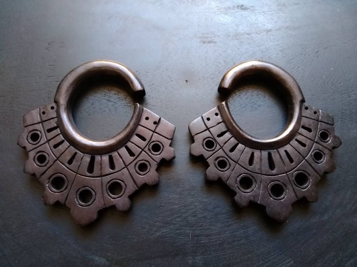 Arang Wood Ear Expanders 10mm 00ga Body Modification Boho - Etsy
