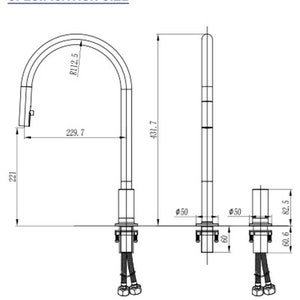 Handmade Brass Counter Mounted Kitchen Faucet Mixer Tap With - Etsy