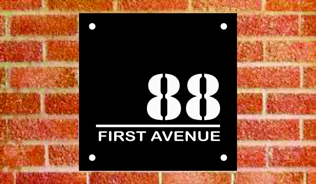 SQUARE NUMBERS SIGN - Etsy