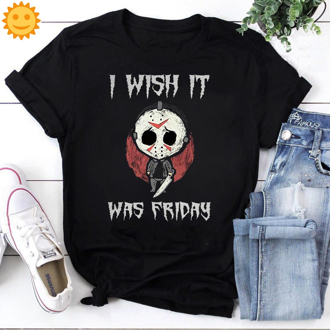 Jason Voorhees I Wish It Was Friday Vintage T-shirt, Halloween Shirt ...