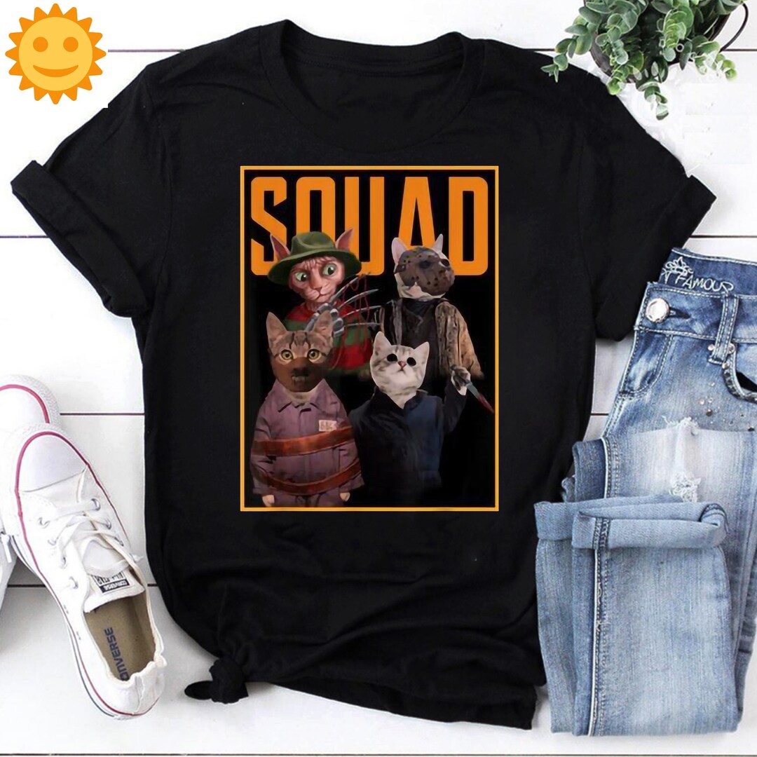 Cats Squad Horror Movies Halloween Vintage T-shirt, Michael Myers Shirt ...