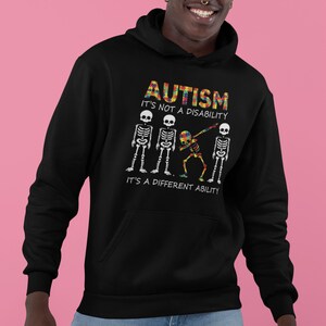 Skeleton Autism It's Not A Disability It's A Different Ability Vintage ...