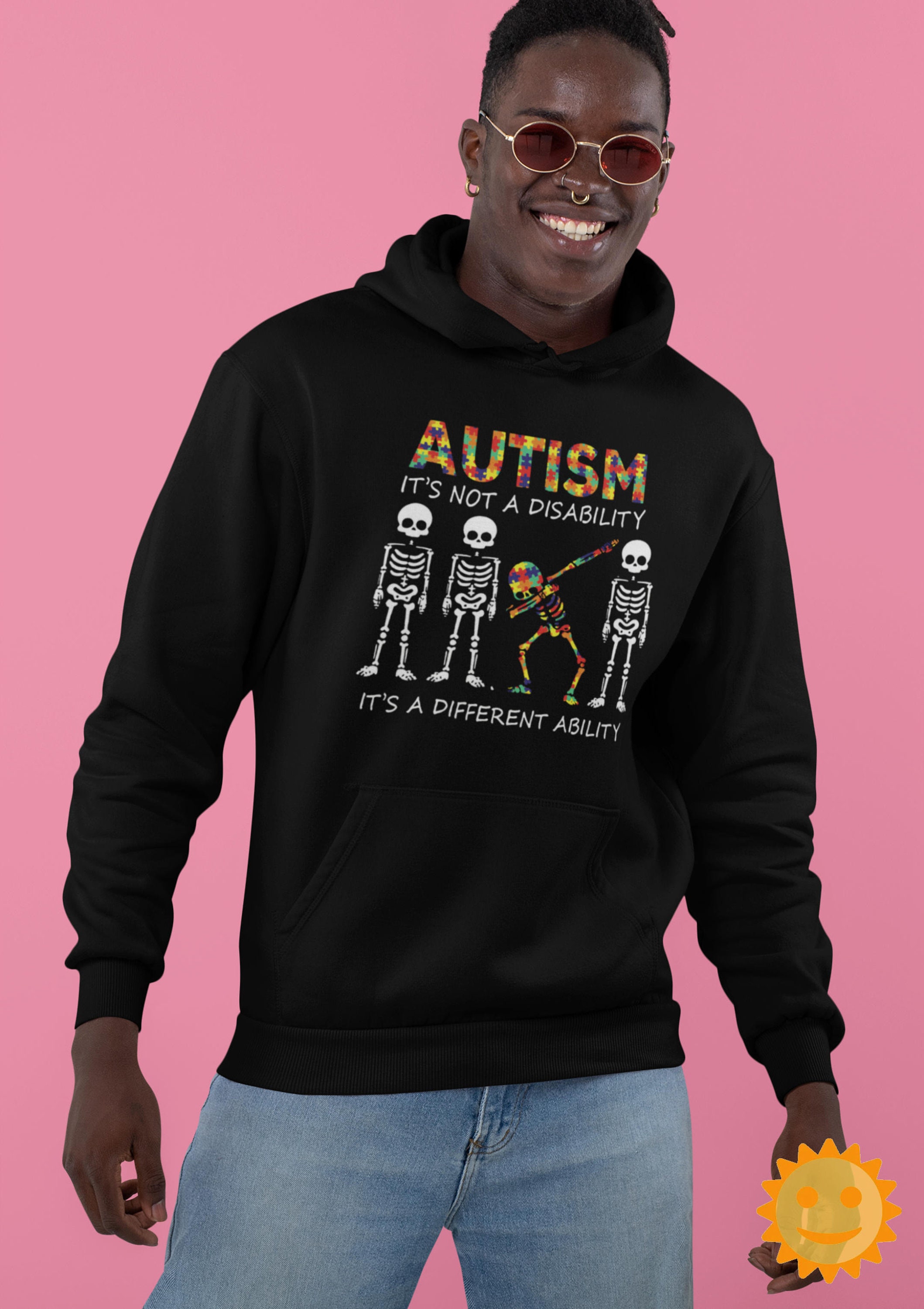 Skeleton Autism It's Not A Disability It's A Different Ability Vintage ...
