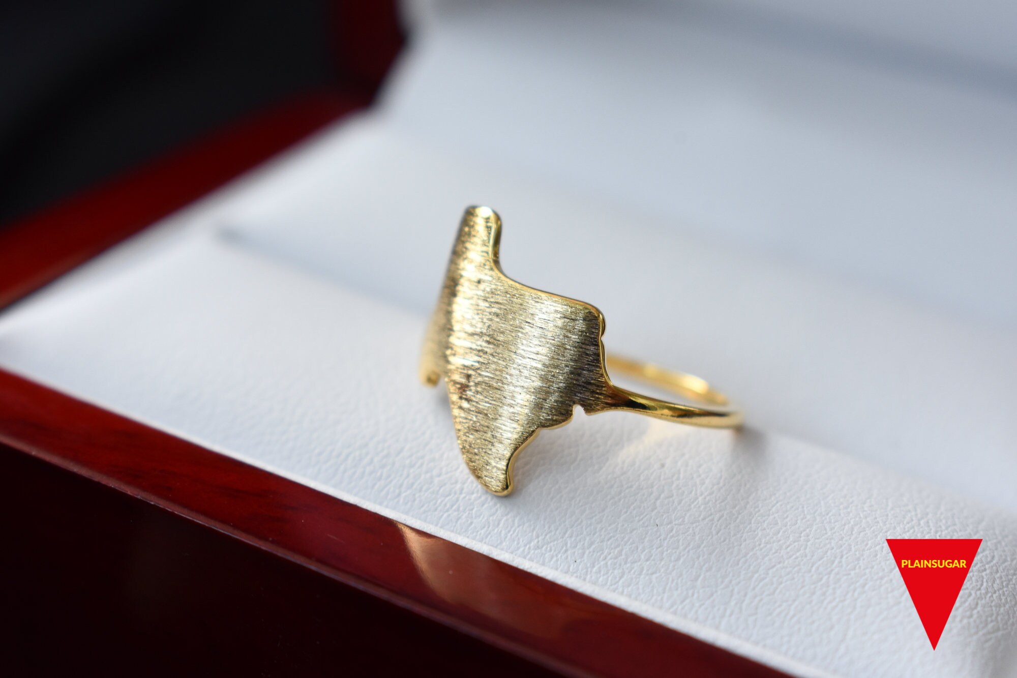 Texas State Ring Dainty 14k Yellow Gold Plated Brass Ring - Etsy