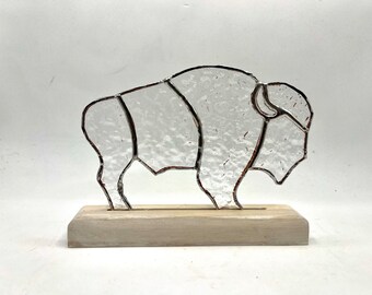 Custom Stained Glass Bison - Etsy