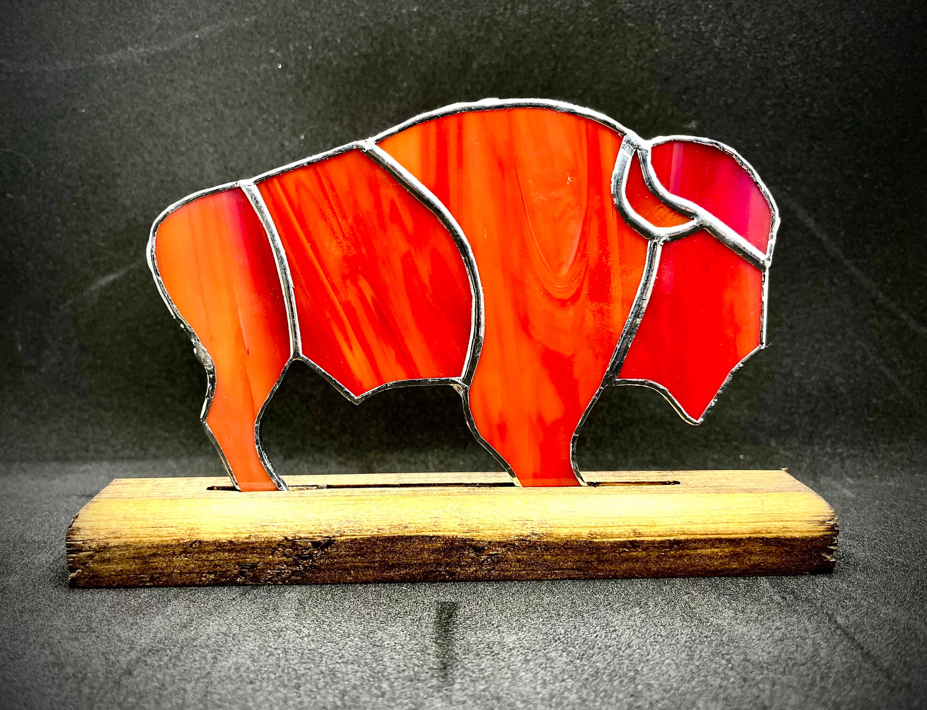 Custom Stained Glass Bison - Etsy