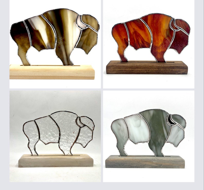 Custom Stained Glass Bison - Etsy