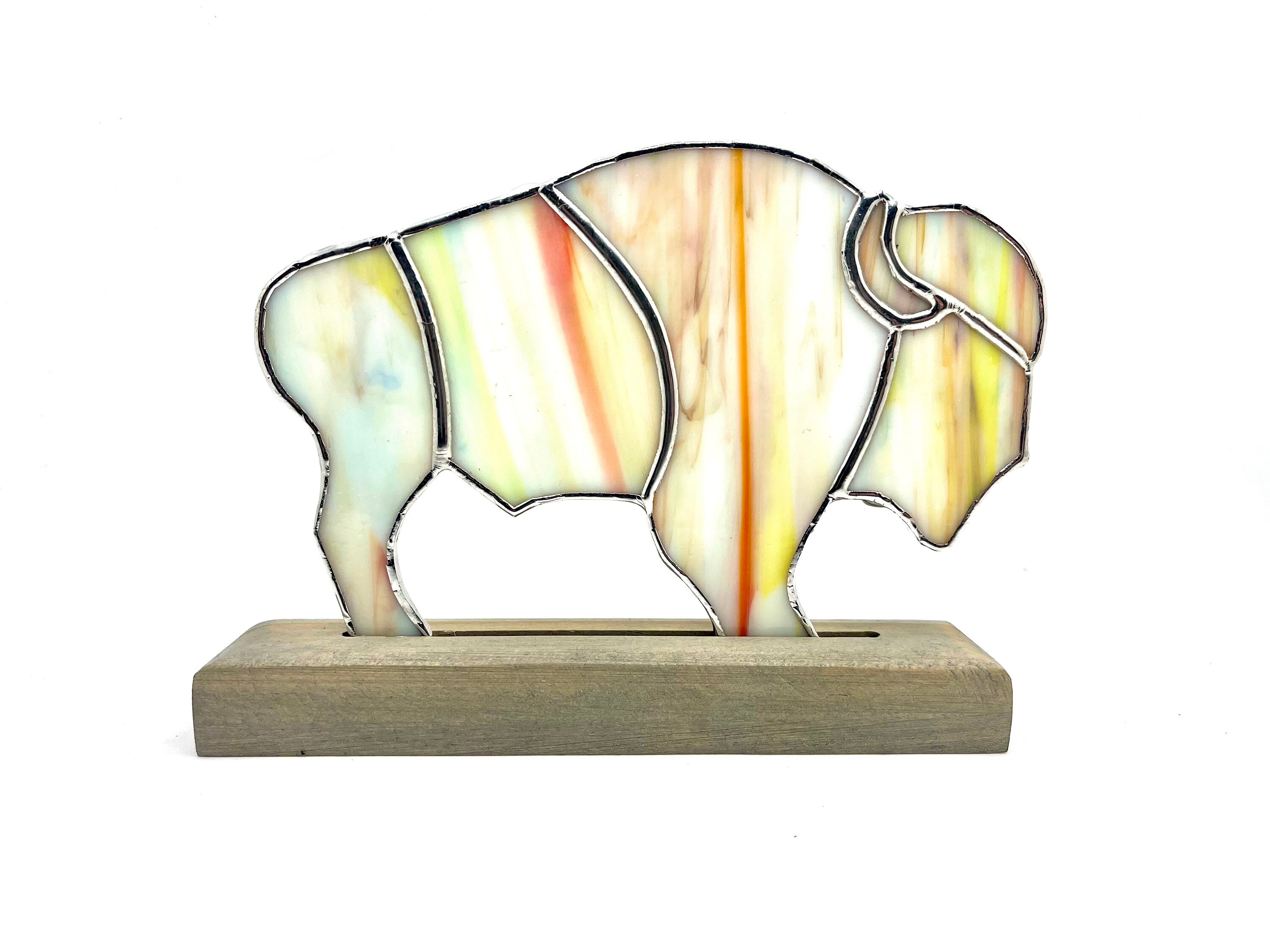 Stained Glass Bison - Etsy