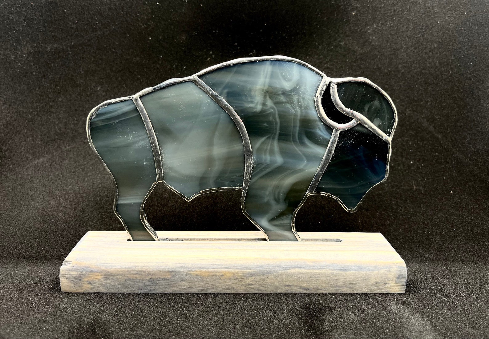 Custom Stained Glass Bison - Etsy