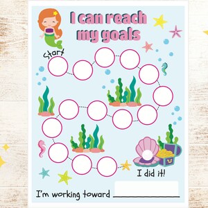 Goal Chart for Kids Printable Goal Chart for Kids - Etsy