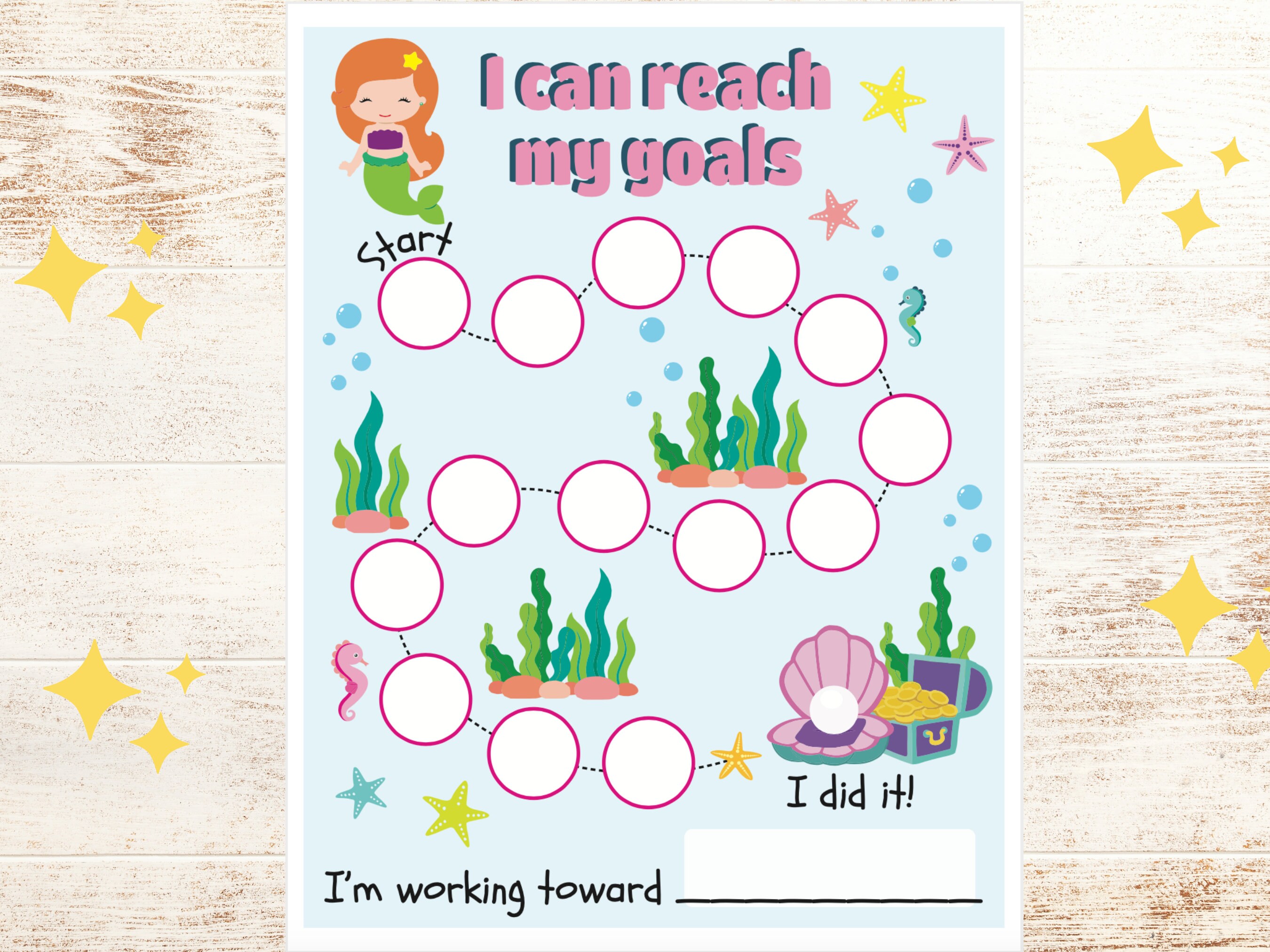 Goal Chart for Kids Printable Goal Chart for Kids - Etsy