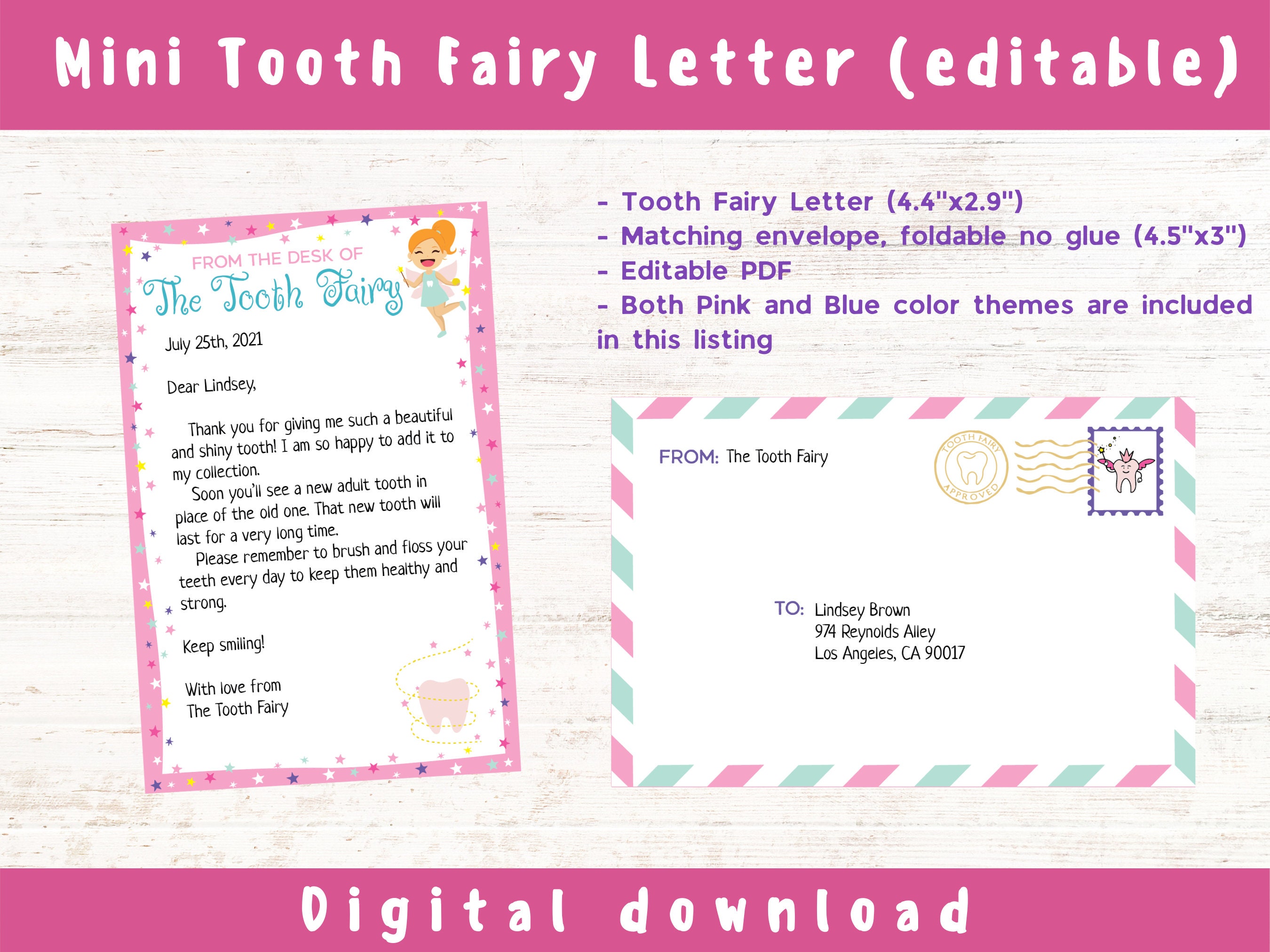 Tooth Fairy Letter - Etsy