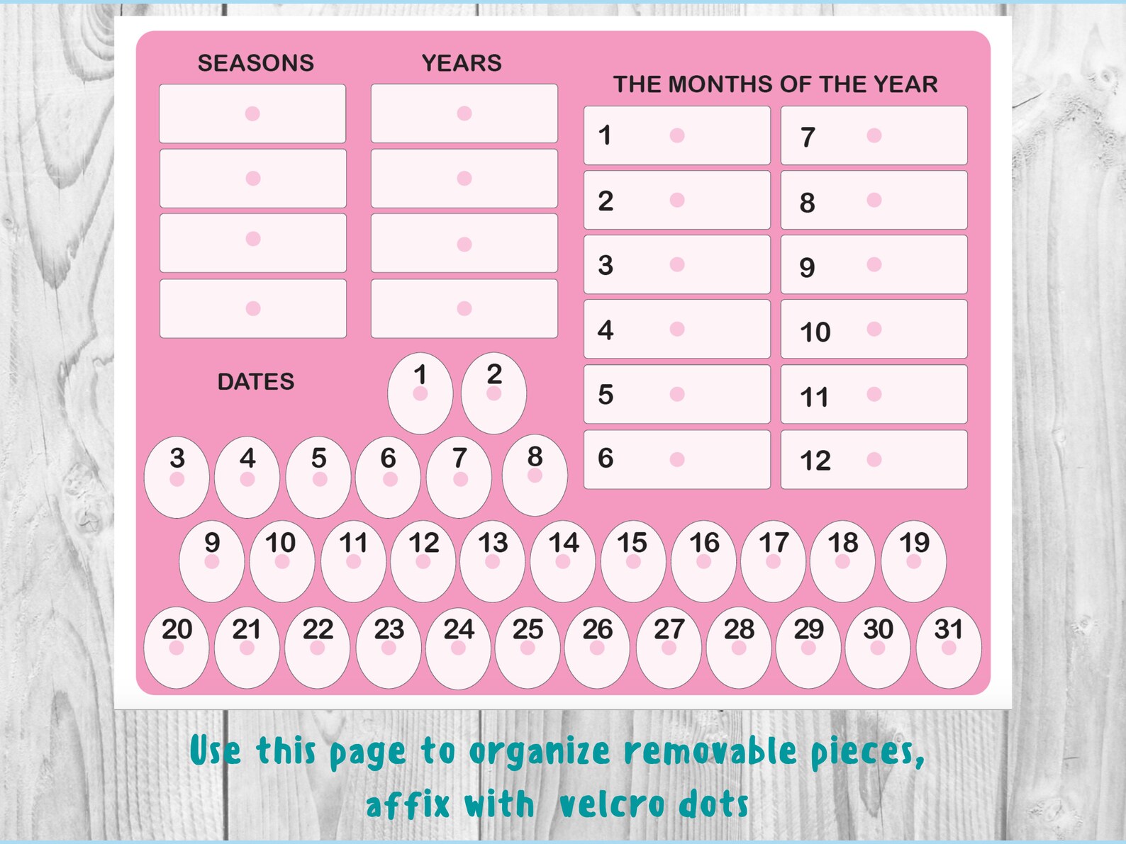 Preschool Calendar Printable Unicorn Calendar - Etsy
