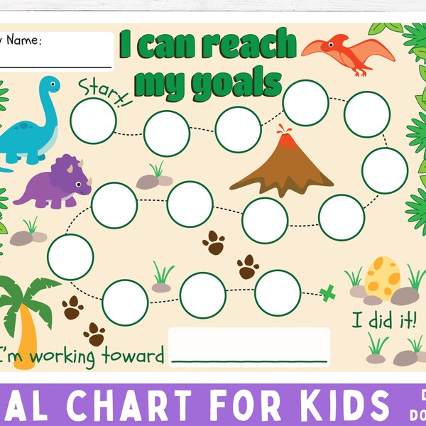 Goal Chart for Kids - Etsy