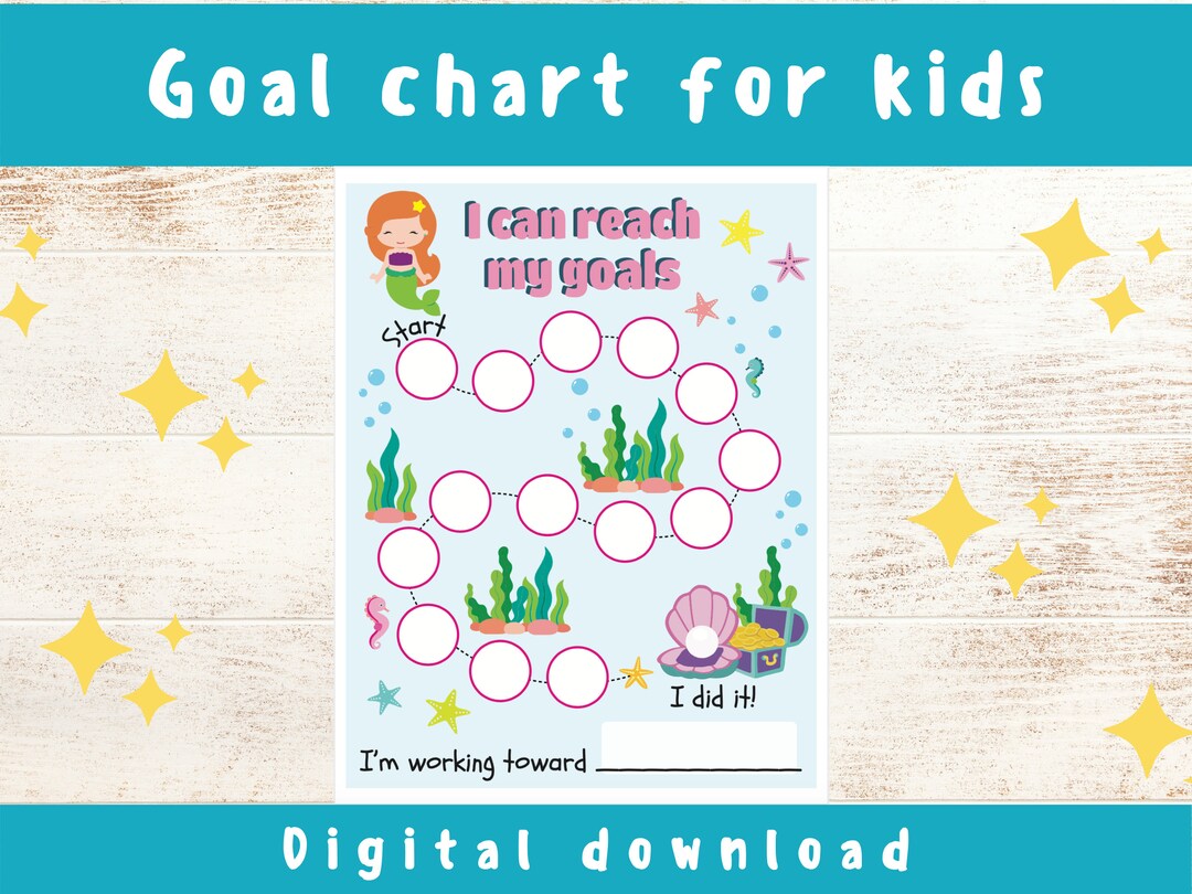 Goal Chart for Kids Printable Goal Chart for Kids - Etsy