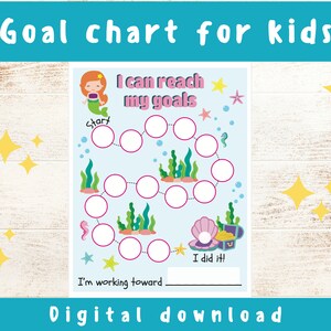 Goal Chart for Kids Printable Goal Chart for Kids - Etsy